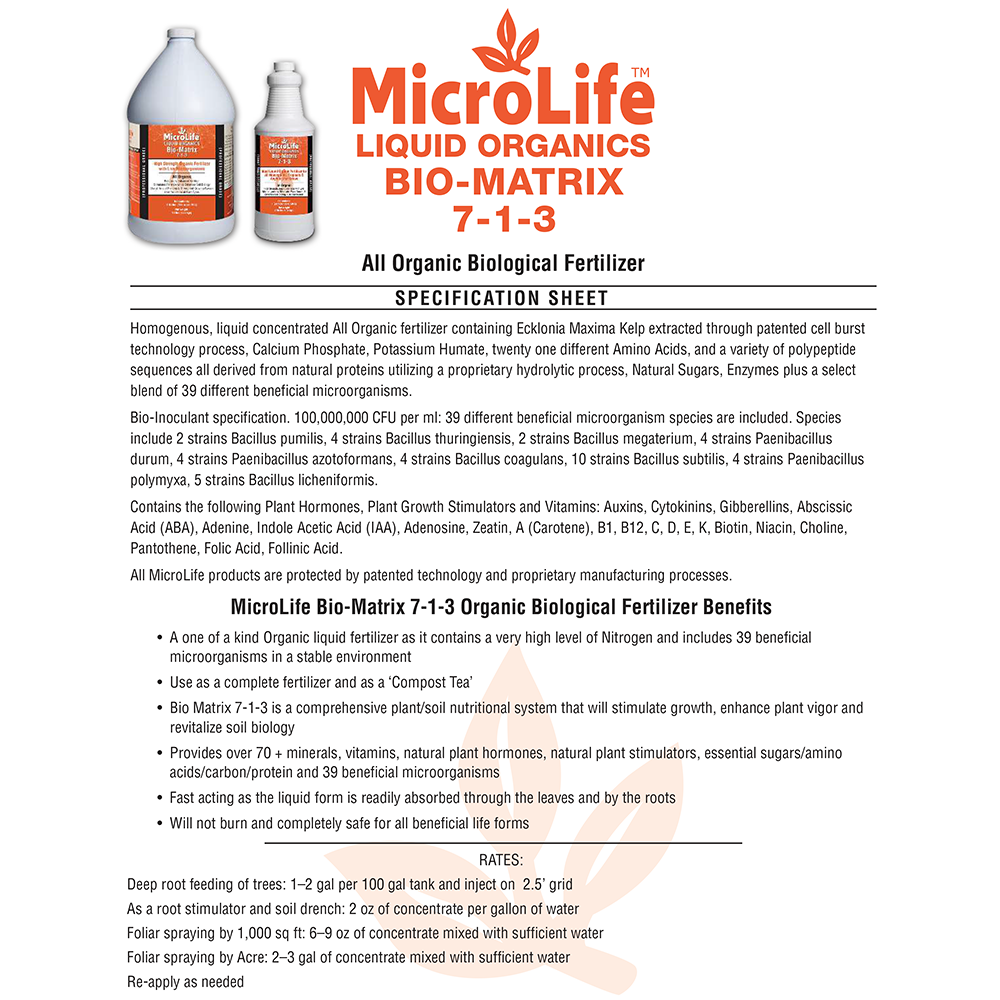 MicroLife Bio-Matrix (7-1-3) | Green-Eco Provisions